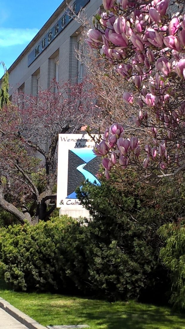 Museum exterior with blooms | Wenatchee Valley Museum & Cultural Center