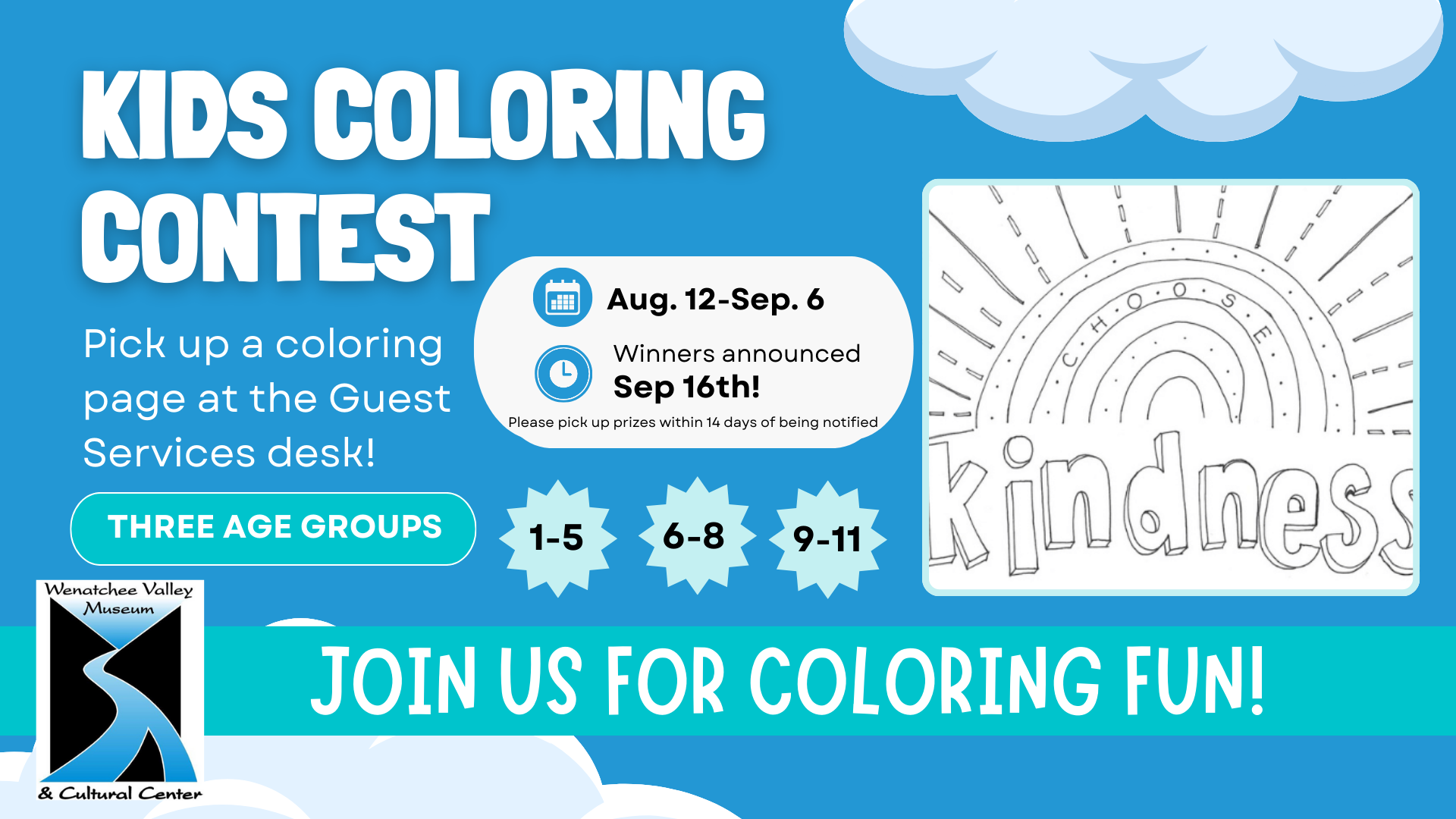 Coloring Contest banner | Wenatchee Valley Museum & Cultural Center