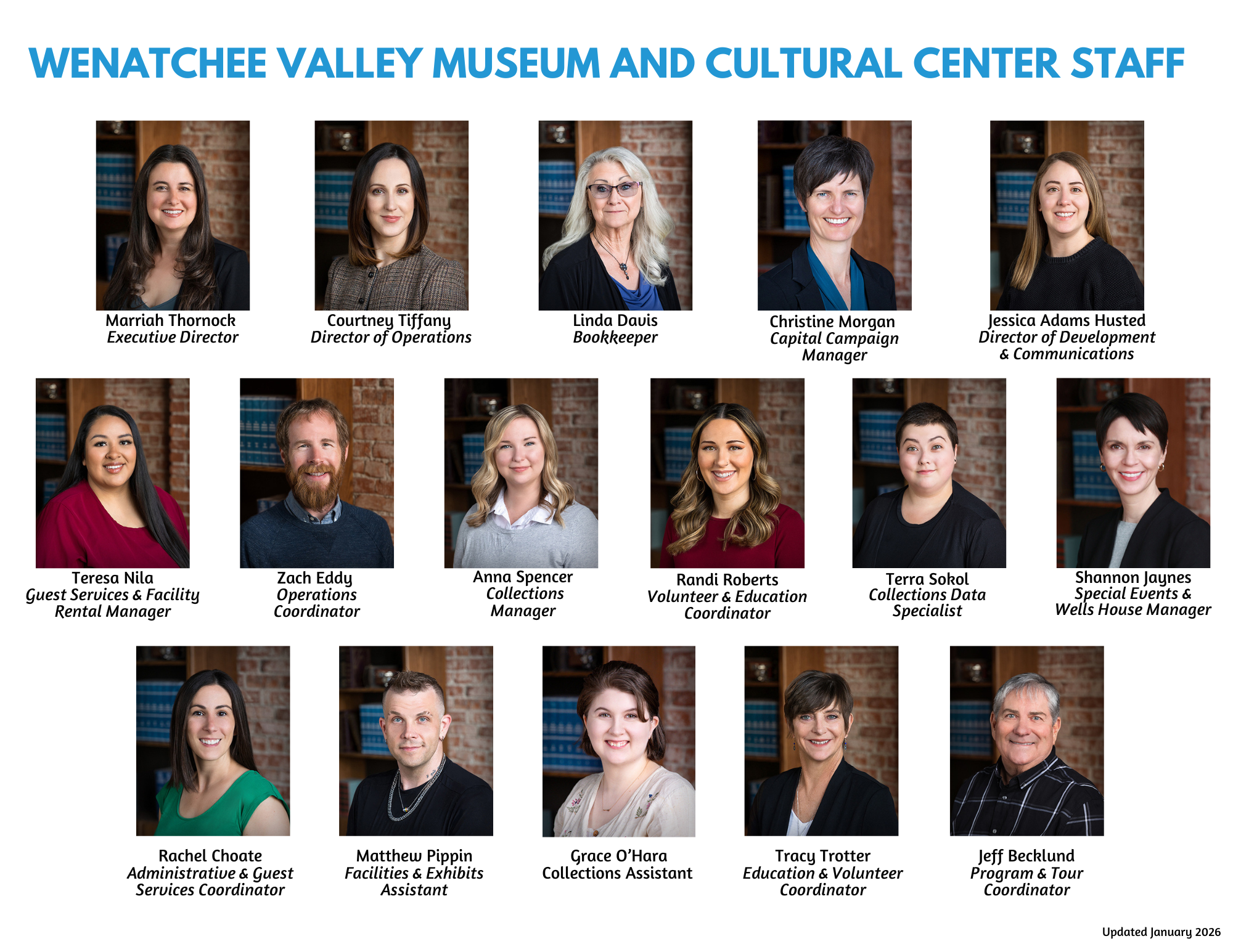 2026 Staff | Wenatchee Valley Museum & Cultural Center